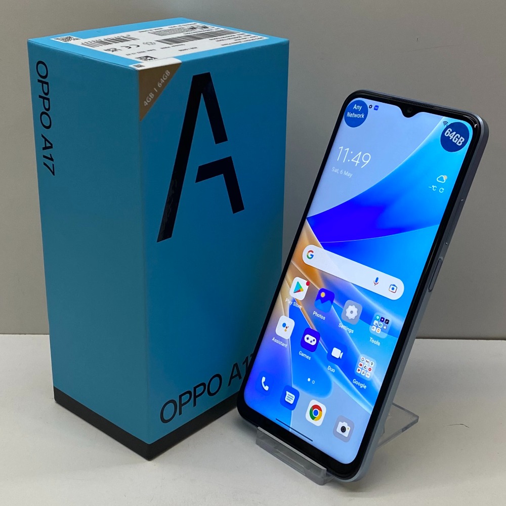 Pre-owned Oppo A17 Unlocked Model CPH2477 64GB Dual SIM in Lake Blue ...